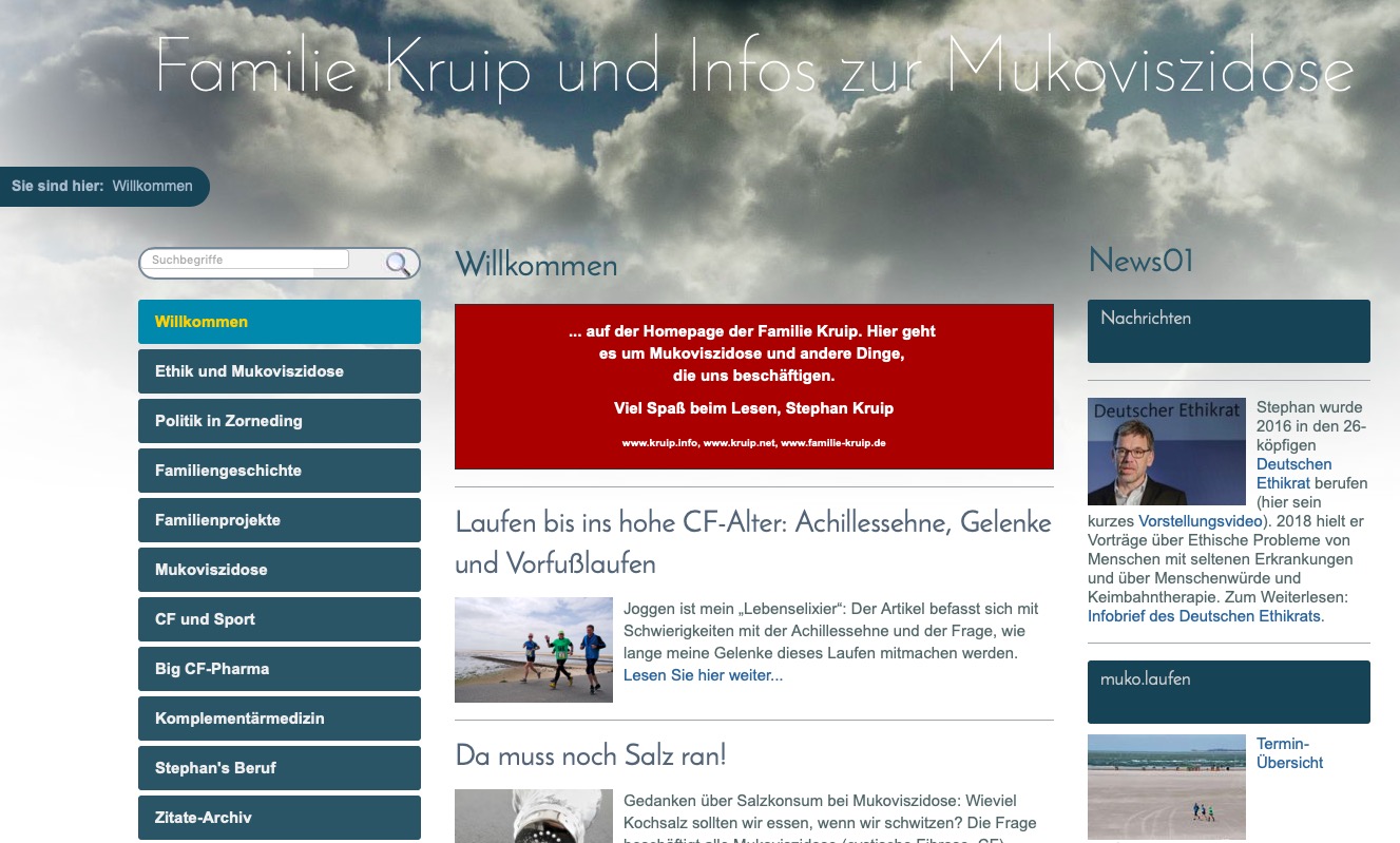 Internetauftritt der Familie Kruip